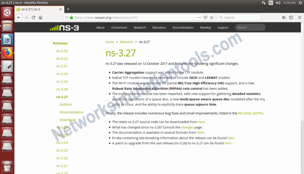 Download the ns3 package | Network Simulation Tools | Network ...