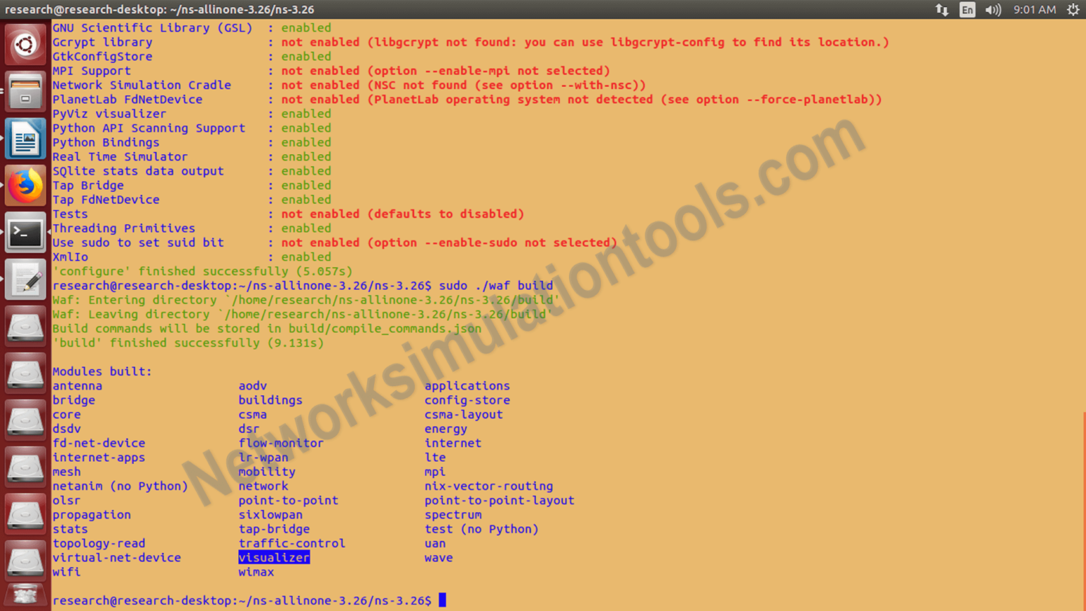 Installing PyViz in NS3 Projects | How to use PyViz in NS3 Tutorials | Network Simulation Tools