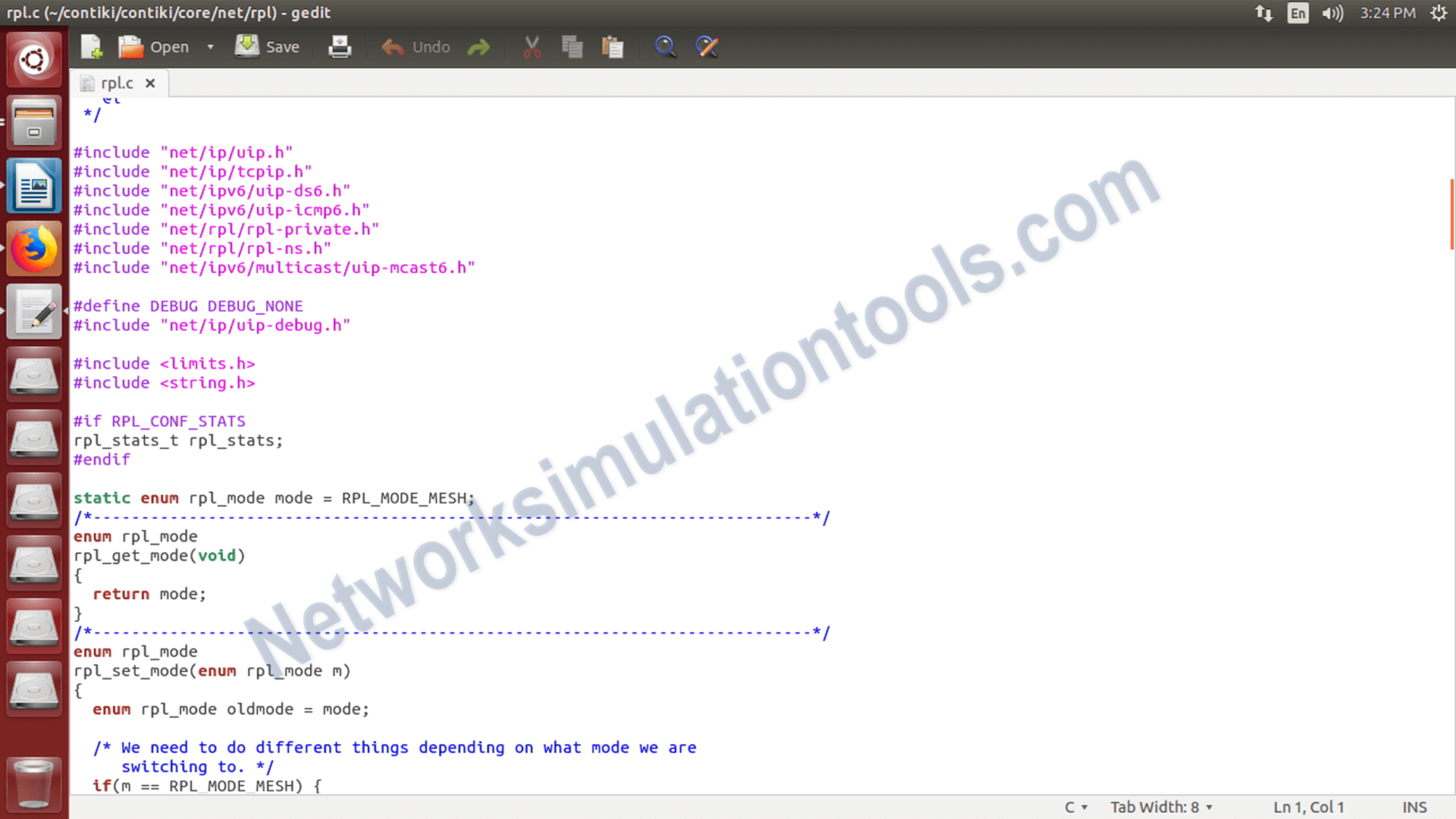 Main Source File For Rpl Protocol Process Network Simulation Tools Network Simulation Tools