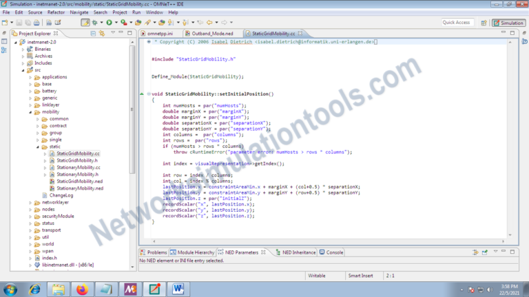 Source Code For Mobility Network Simulation Tools Network Simulation Tools