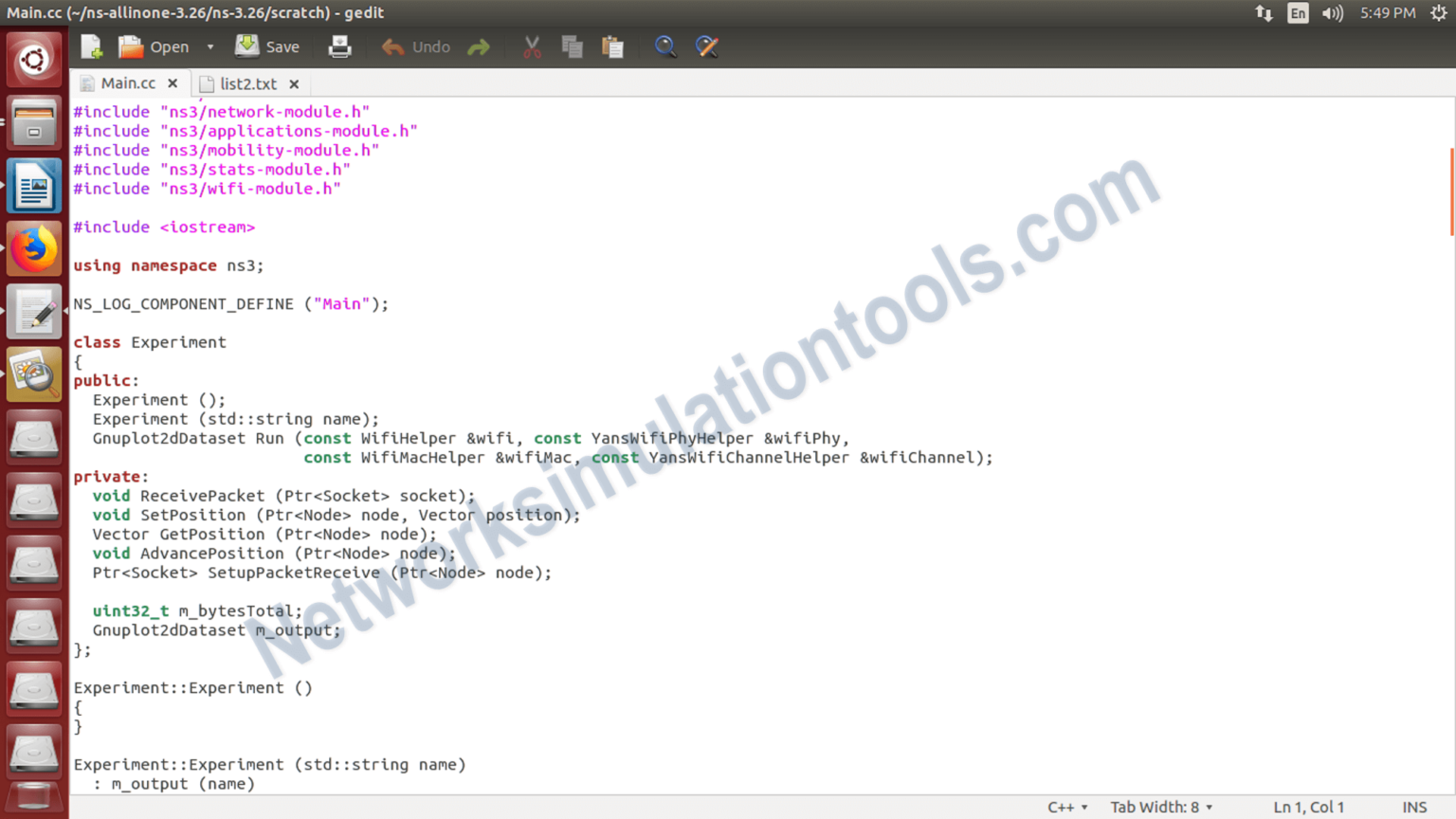 Main Execution File Network Simulation Tools Network Simulation Tools