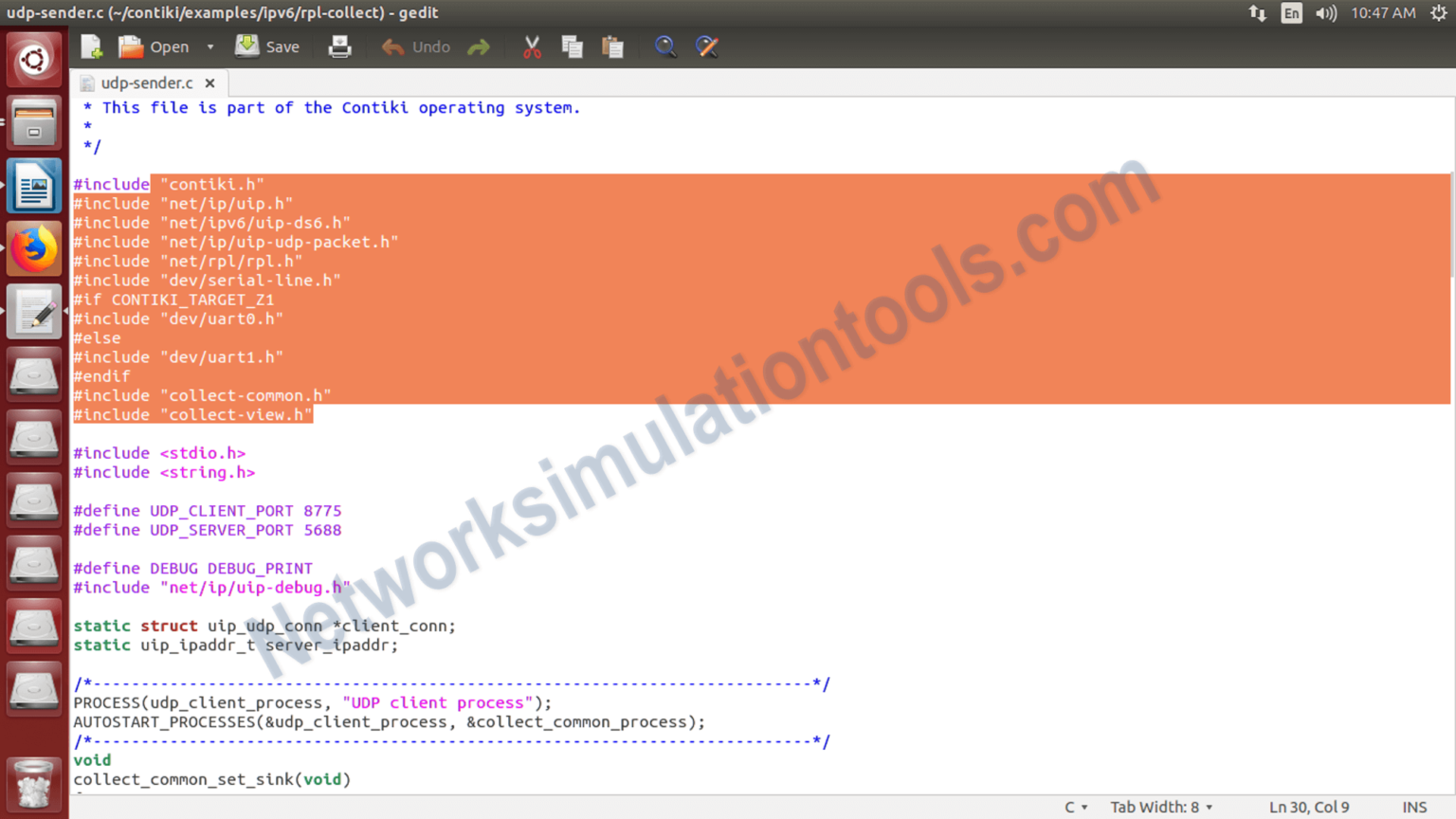 How to write code in Cooja - Sim | Cooja Simulator programming language ...