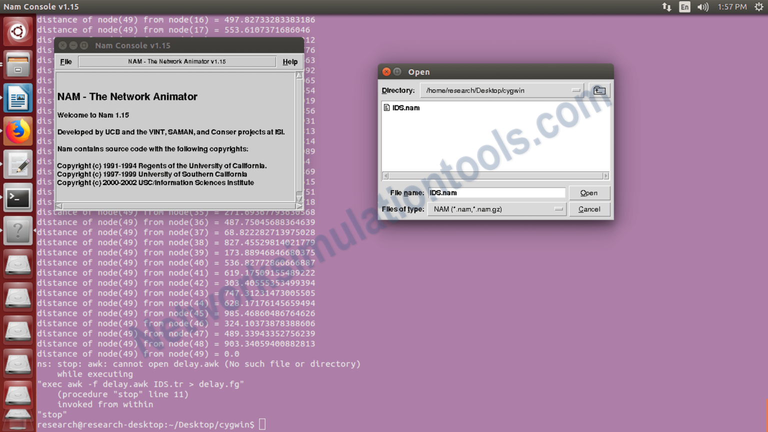 Ns2 Projects Guide How To Install Ns2 In Windows 7 Using Cygwin Network Simulation Tools