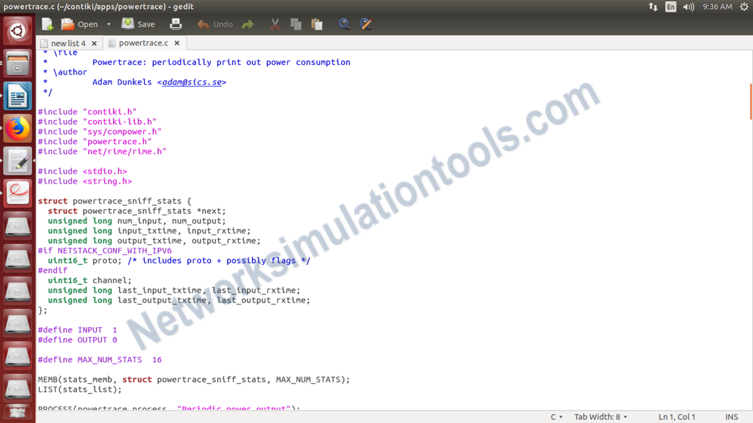 Contiki RPL Projects | Power trace function in Contiki Cooja RPL ...