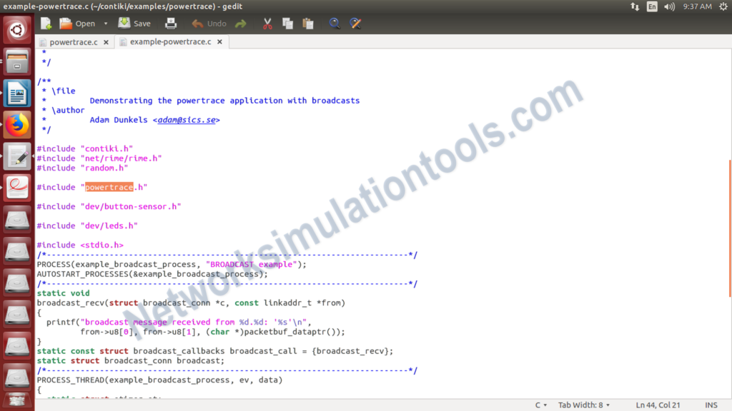 Contiki RPL Projects | Power trace function in Contiki Cooja RPL ...
