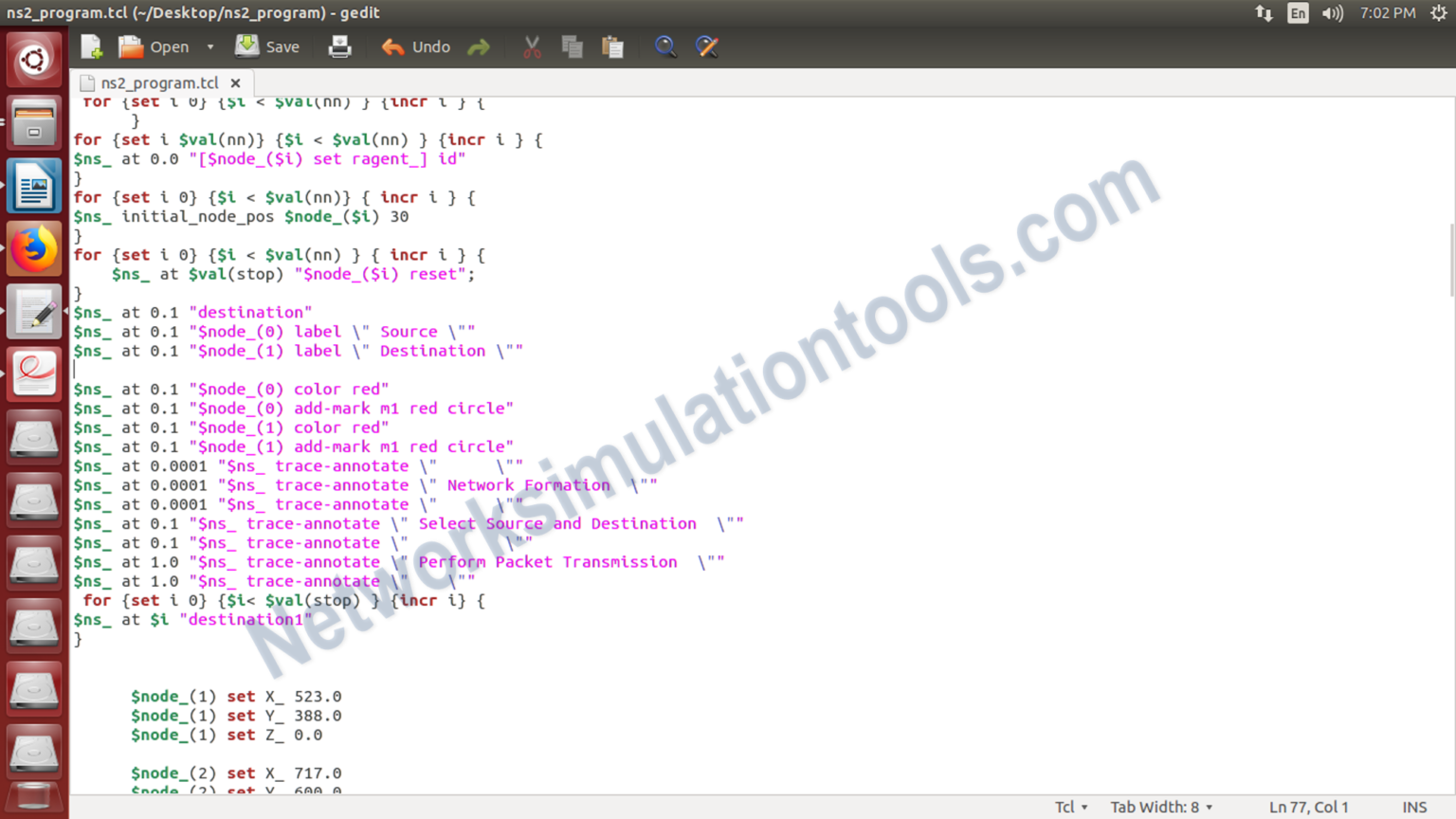 NS2 Program in Ubuntu Tutorial | How to run NS2 Program in Ubuntu | Network Simulation Tools