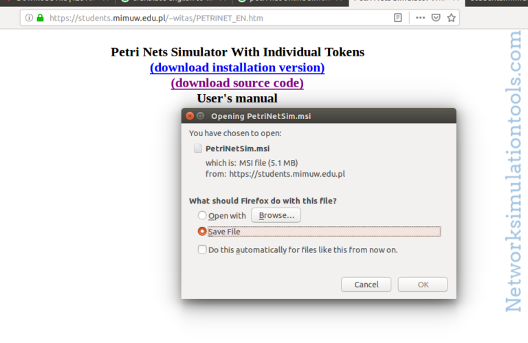 Perspective of Petri Net Online Simulator | Network Simulation Tools