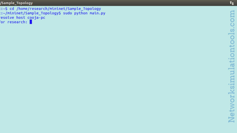 Explanation of Running Mininet Simulation inside the Virtual Machine ...