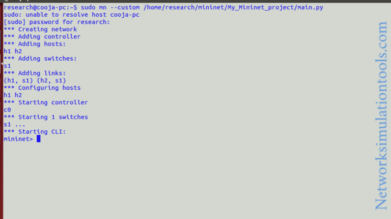 Required Procedure To Run Custom Topology In Mininet Network Simulation Tools